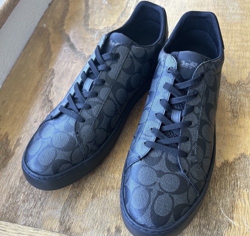 Coach Men’s Signature C Sneakers Shoes 13 D Black Gray Charcoal ...
