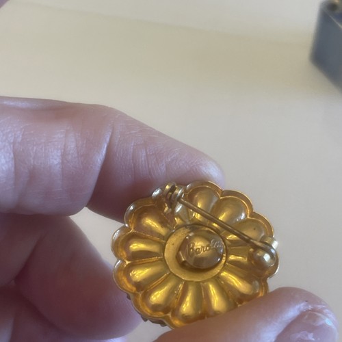 Vintage Barclay Green Rhinestone Gold Tone Art Deco Pin 1” Signed | eBay