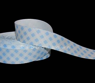 5 Yards Pastel Blue White Lattice Diagonal Gingham Grosgrain Ribbon 5/8 ...