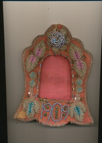 RARE Antique 1909 Native American Mohawk Beaded Picture Frame | eBay