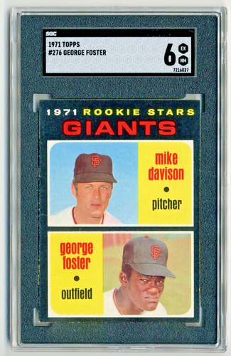 1971 TOPPS SAN FRANCISCO GIANTS GEORGE FOSTER #276 SGC 6 EX-MT ROOKIE ...