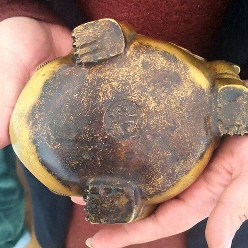 Chinese Brass Frog Insence Burner Feng Shui 3 Legged Toad Coins Wealth ...