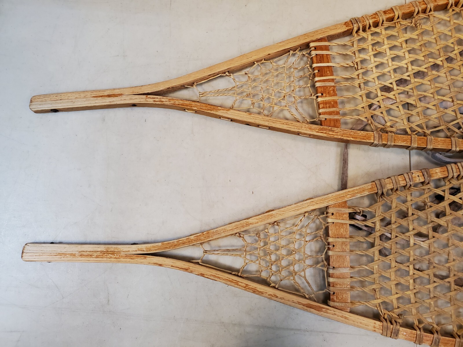 Antique W.F. Tubbs Wood & Leather Snowshoes Norway Maine c.1907-1928 ...