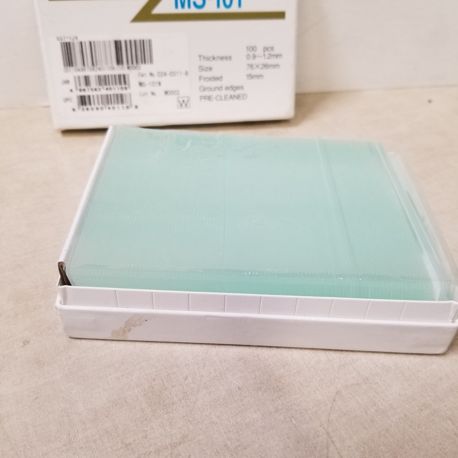 Lot Of 100 Sysmex Micro Slide MS-101 Thick 0.9-1.2mm 76 X 26mm 15mm Pre ...