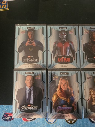2022 Upper Deck Marvel Allure Base Light Blue Parallel Lot Of (8) Cards ...