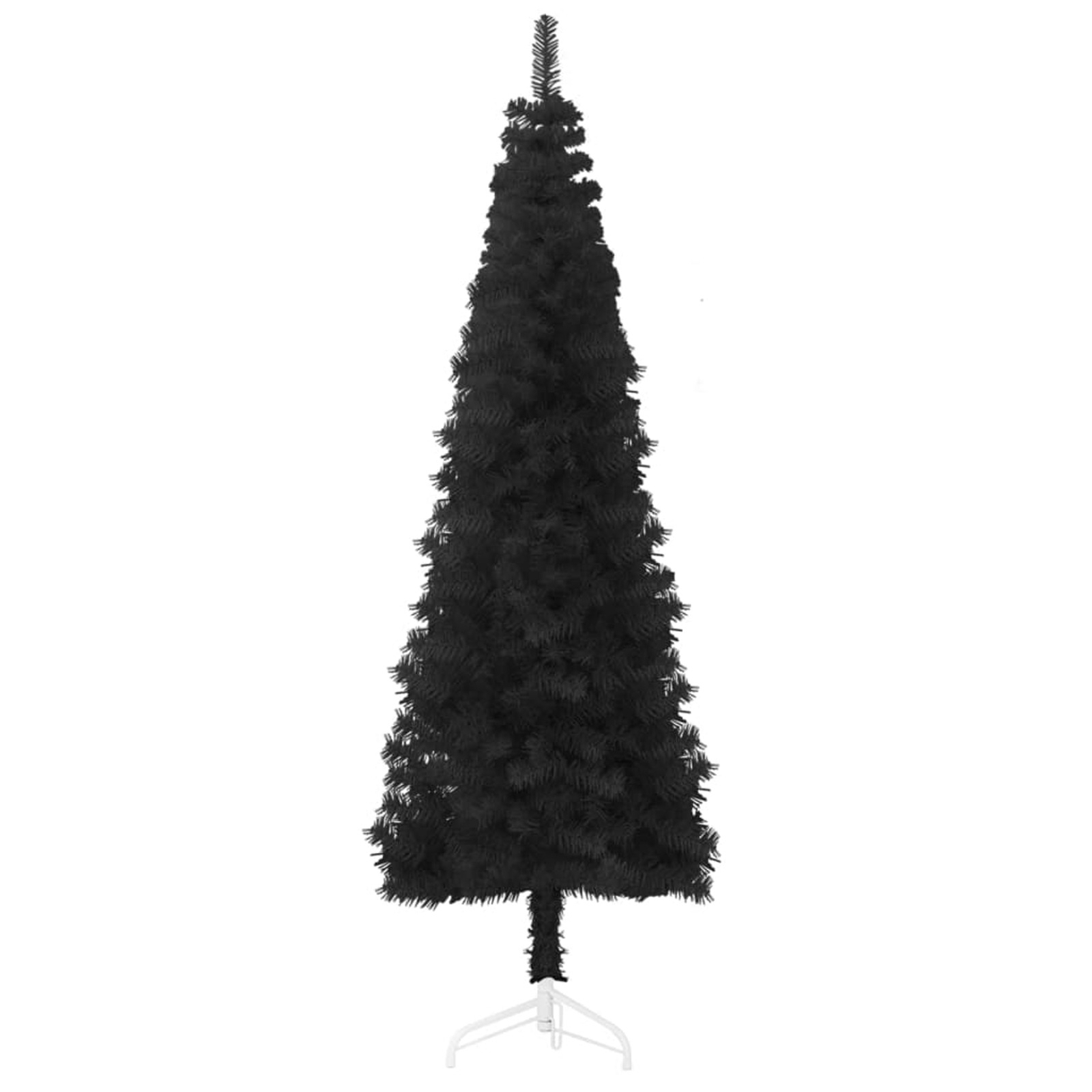 Slim Artificial Half Christmas Tree with Stand Black 150 C2U7 | eBay ...