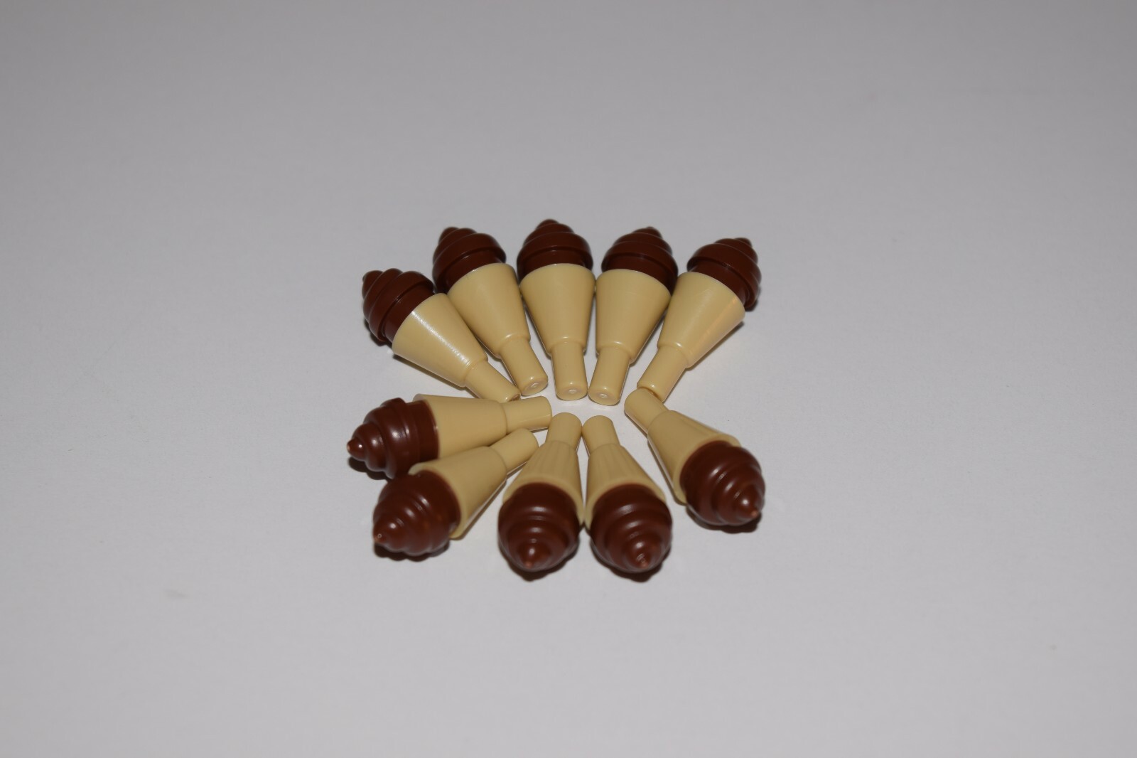 Lego Ice Cream Cone 1x1 Round with Decorative Top 53119 Brown Chocolate ...