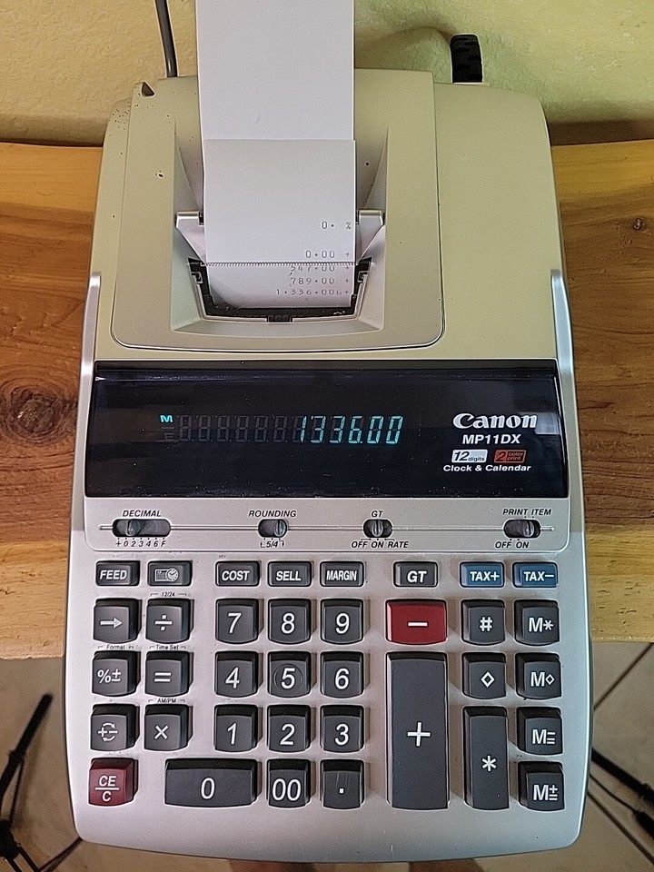 Canon MP11DX 12 Digits 2 Color Print Clock & Calculator - (21966219) | eBay