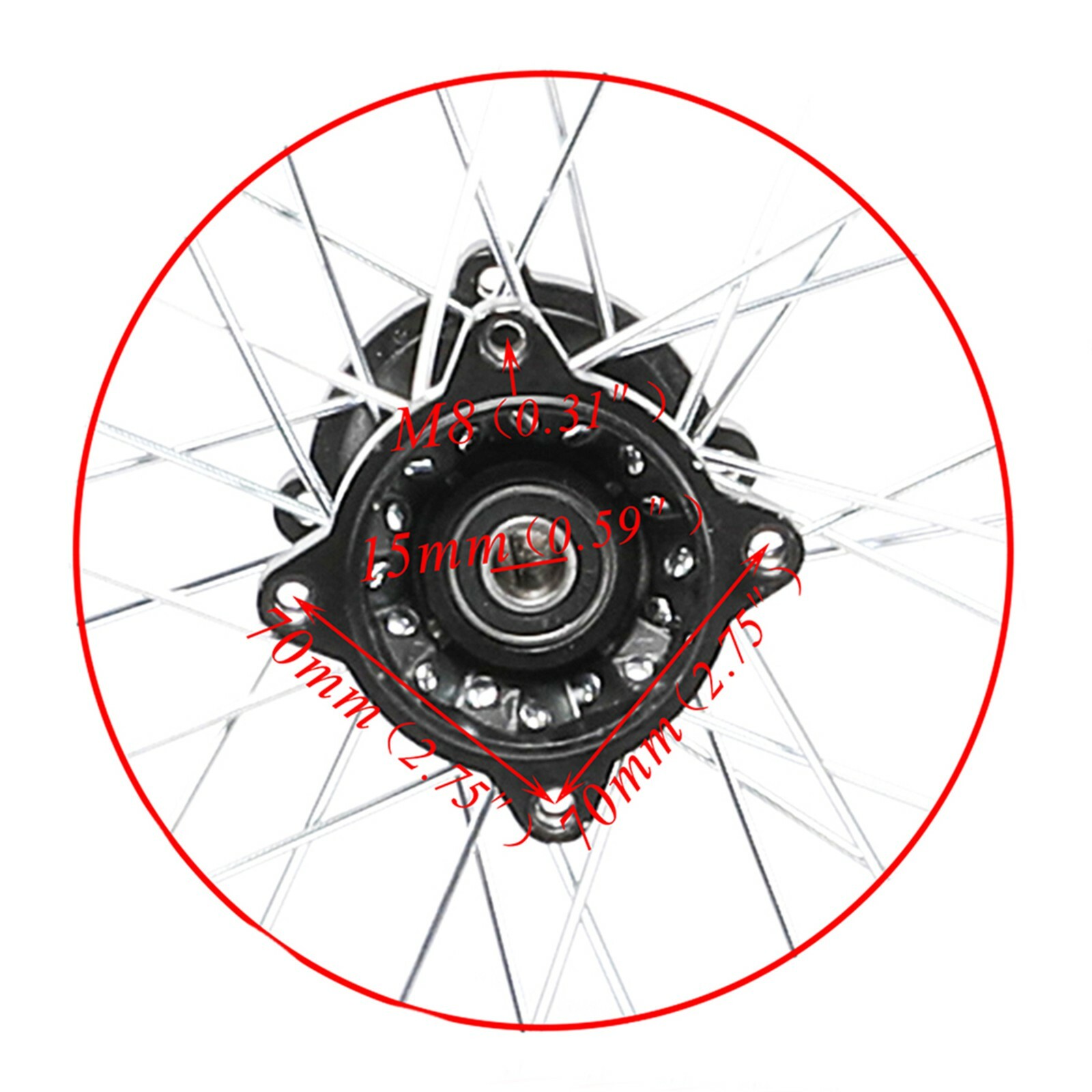 14" Rear Wheel 90/100-14 Tyre Rim Brake Pit Bike Apollo 110 125cc 140cc ...