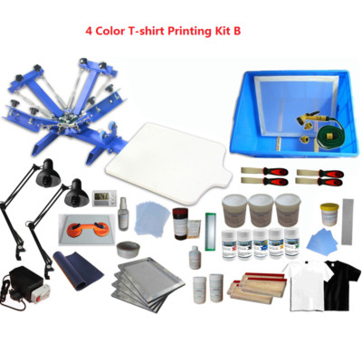 Full 4 Color T-shirt Printing Kit B Screen Printing Equipments ...