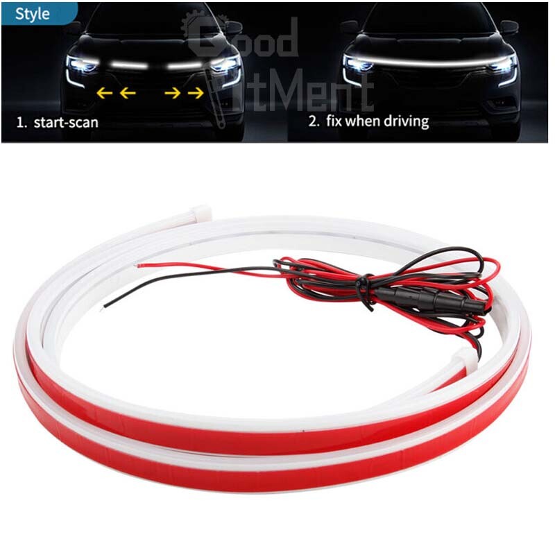 Car Door Edge Projector Car LED Hood Light Strip 70 Inches Exterior Car ...