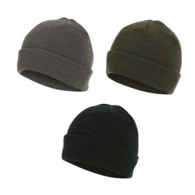 COMMANDO FORCES THINSULATE WATCH HAT Thermal 2 layer knit lined ...