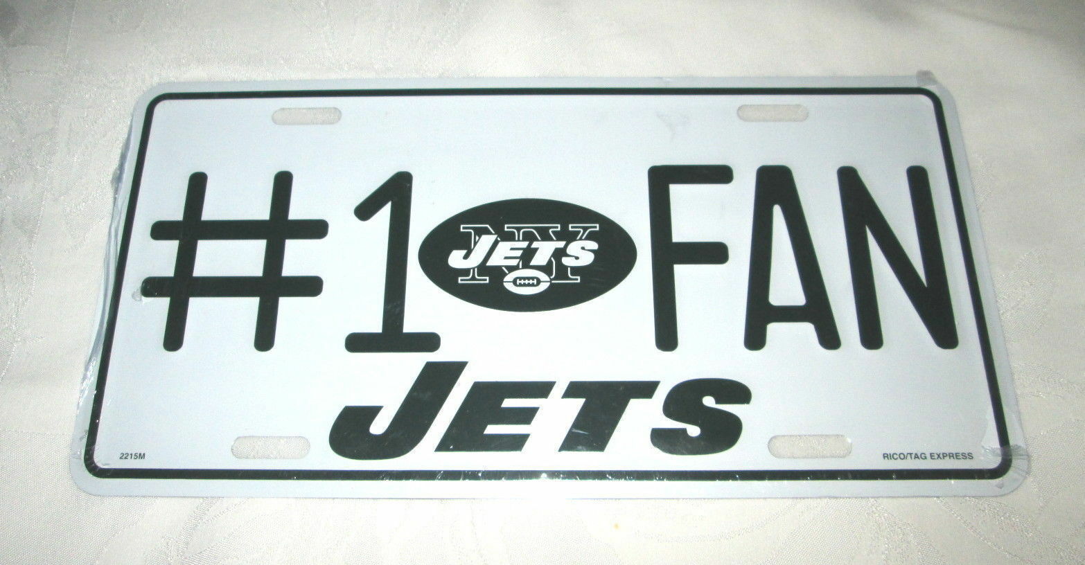 NEW YORK JETS #1 FAN EMBOSSED METAL LICENSE PLATE #04w - NEW | eBay