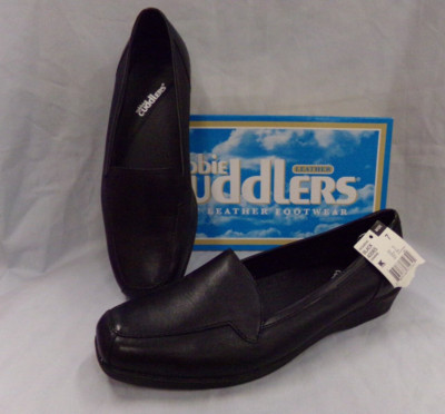 Women's Cobbie Cuddlers Slip on Loafers Size 7 W Leather Flats Black ...