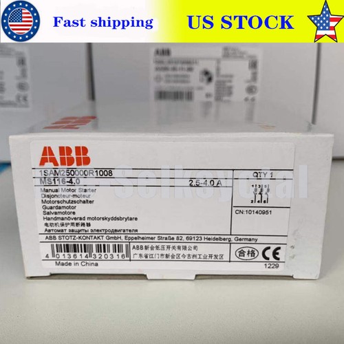 one new ABB MS116-4.0 motor protection 2.5-4.0A Fast Shipping | eBay