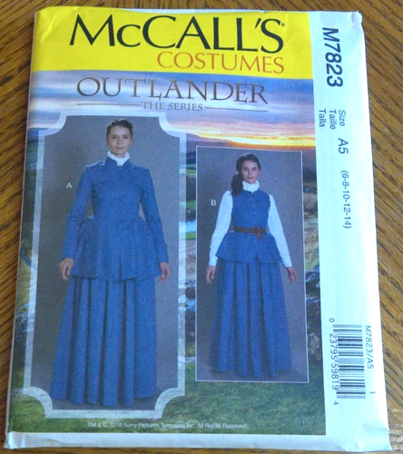 McCalls Costumes Pattern M7823 Ms OUTLANDER Claire Jacket & Vest w/Peplum 6-14 | eBay
