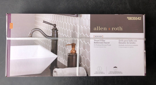 Allen + Roth Reagan Oil Rubbed Bronze 1-handle Vessel filler faucet w ...