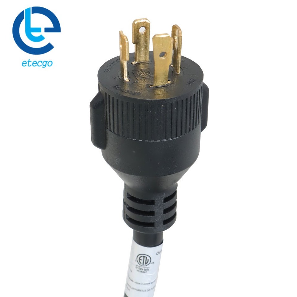 15 FT 30 Amp Generator Power Extension Cord & Inlet Box NEMA L14-30P ...