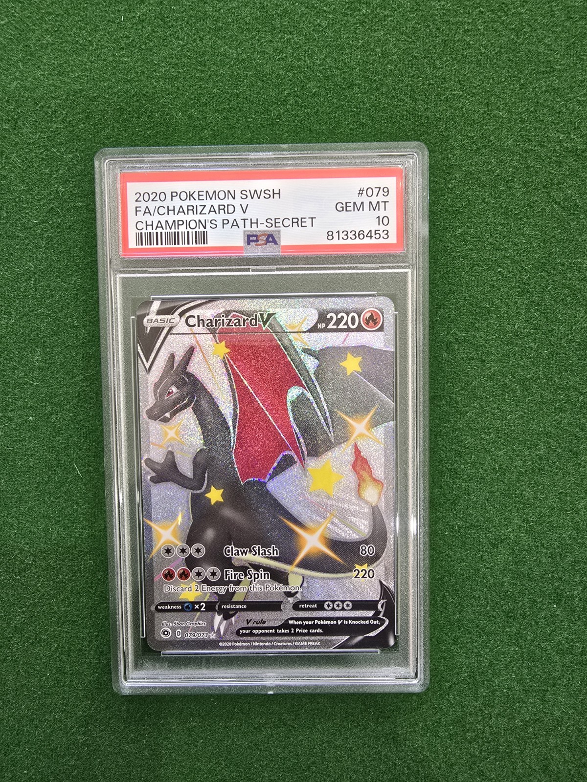 Charizard V 2020 Sword & Shield: Champion's Path #79 Secret Rare (Full ...