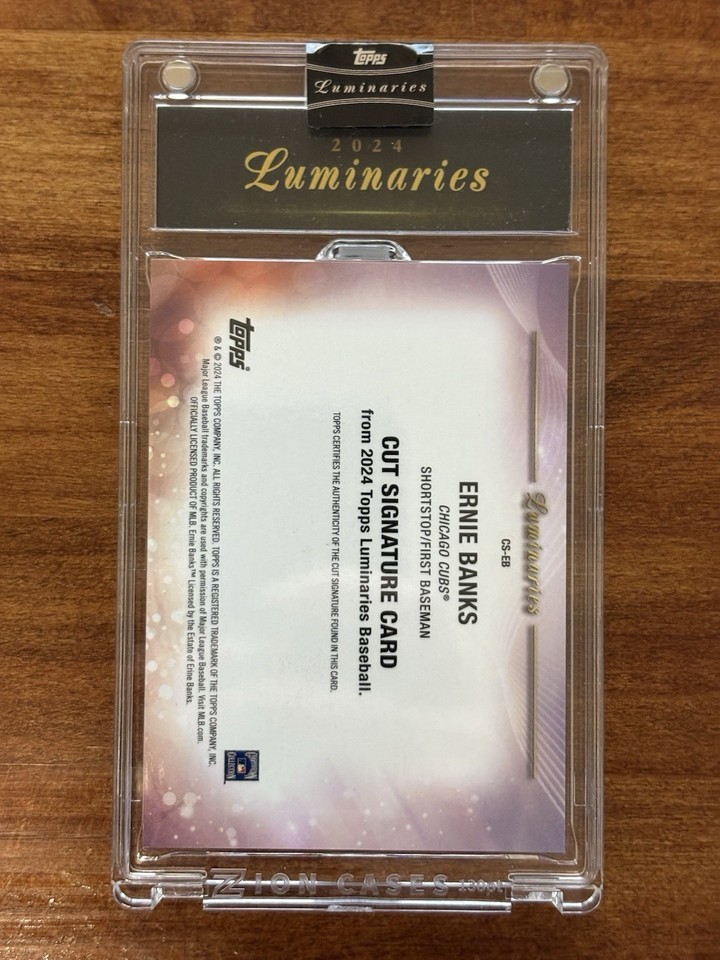 2024 Topps Luminaries Ernie Banks Cut Signatures Auto Autograph 1/1 ...