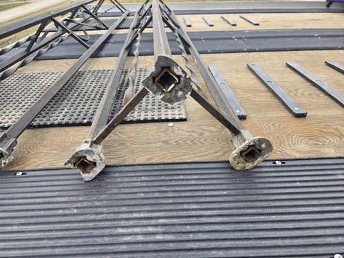 2pc 82"H Vintage Antique Old Steel Wrought Iron Metal Porch Posts ...