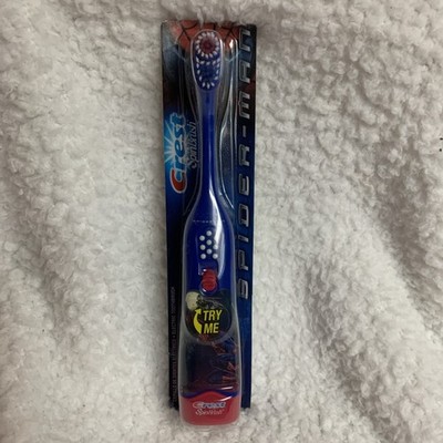 Spider-Man Crest Electric Spinbrush Toothbrush Vtg 2002 sealed PLEASE ...