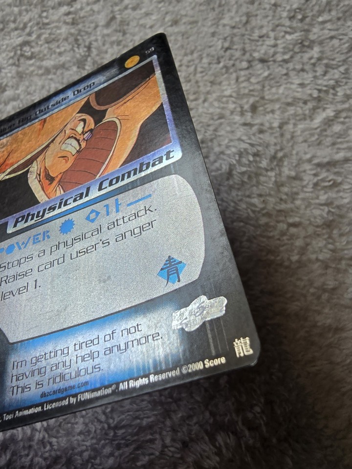 DBZ Dragon Ball Z FOIL Blue Big Outside Drop 59 CCG Limited Saiyan Saga ...