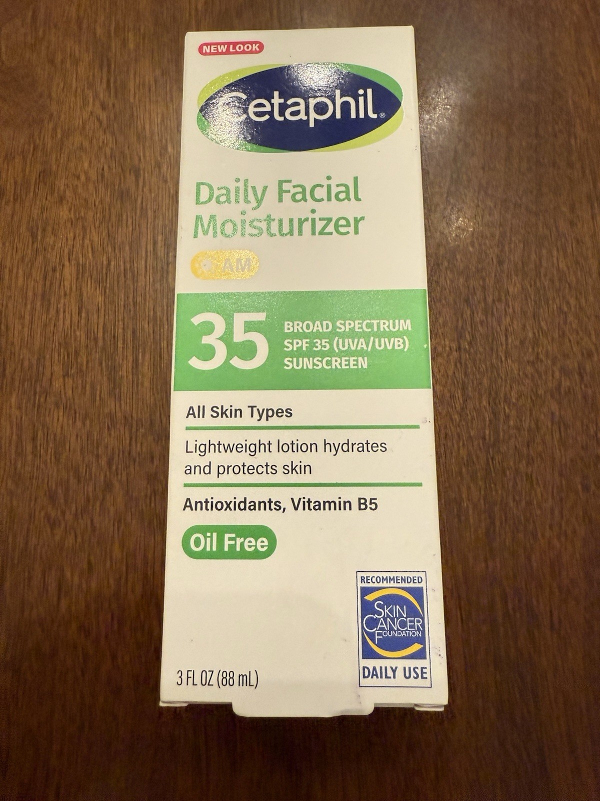 NEW - Cetaphil Daily Oil-Free Facial Moisturizer SPF 35 3 Oz Sun ...