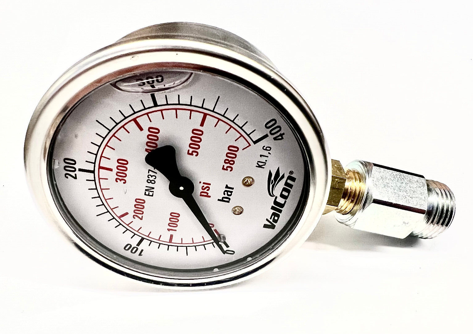 Hydraulik Manometer 400 bar mit 12-L AG, NG 63 gly Meßuhr Druckprüfer 0 ...