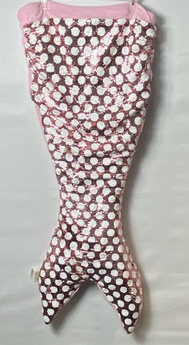 Cynthia Rowley Mermaid Snuggle Tail Pink/White Polka Dot Sequins. Size ...