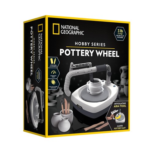 NATIONAL GEOGRAPHIC Hobby Pottery Wheel Kit - 8" Variable Speed Pot ...