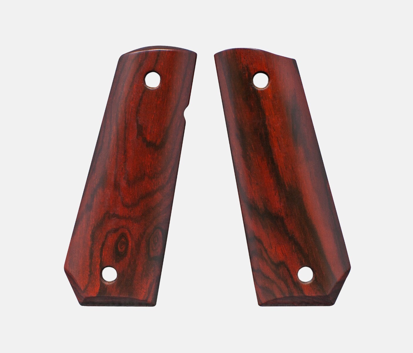1911 Full Size Grips, Red Cocobolo, Smooth, Carry Cut, Thin | eBay