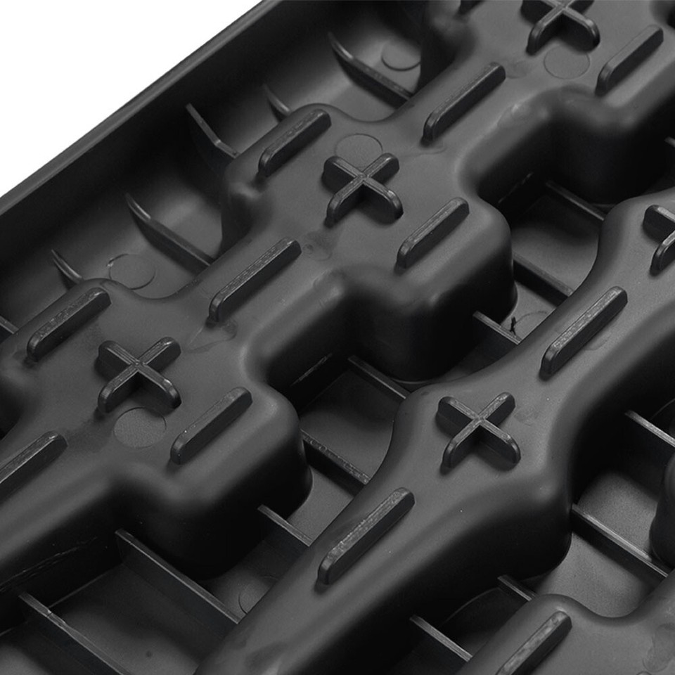 Black Snow Traction Mat Durable Traction Boards Groove Design Increase ...