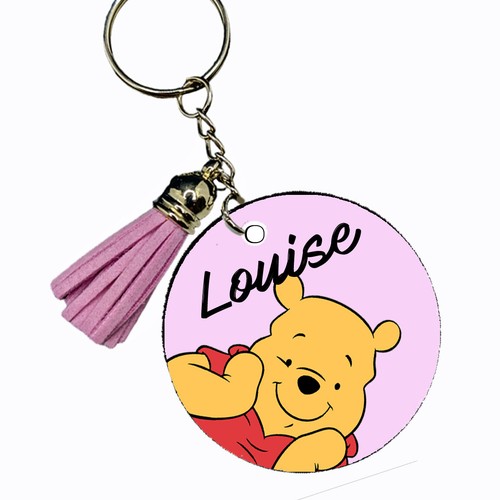 Winnie the Pooh Personalized Keyring Key Chain ANY Name Custom Gift ...