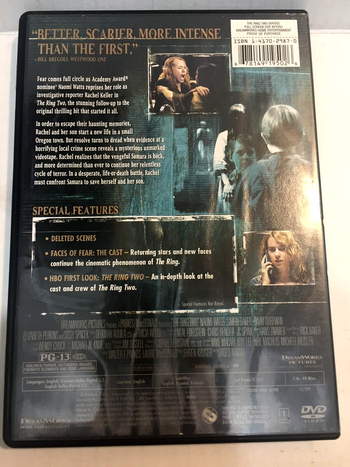 The Ring Two DVD Ships Free Same Day with Tracking | eBay