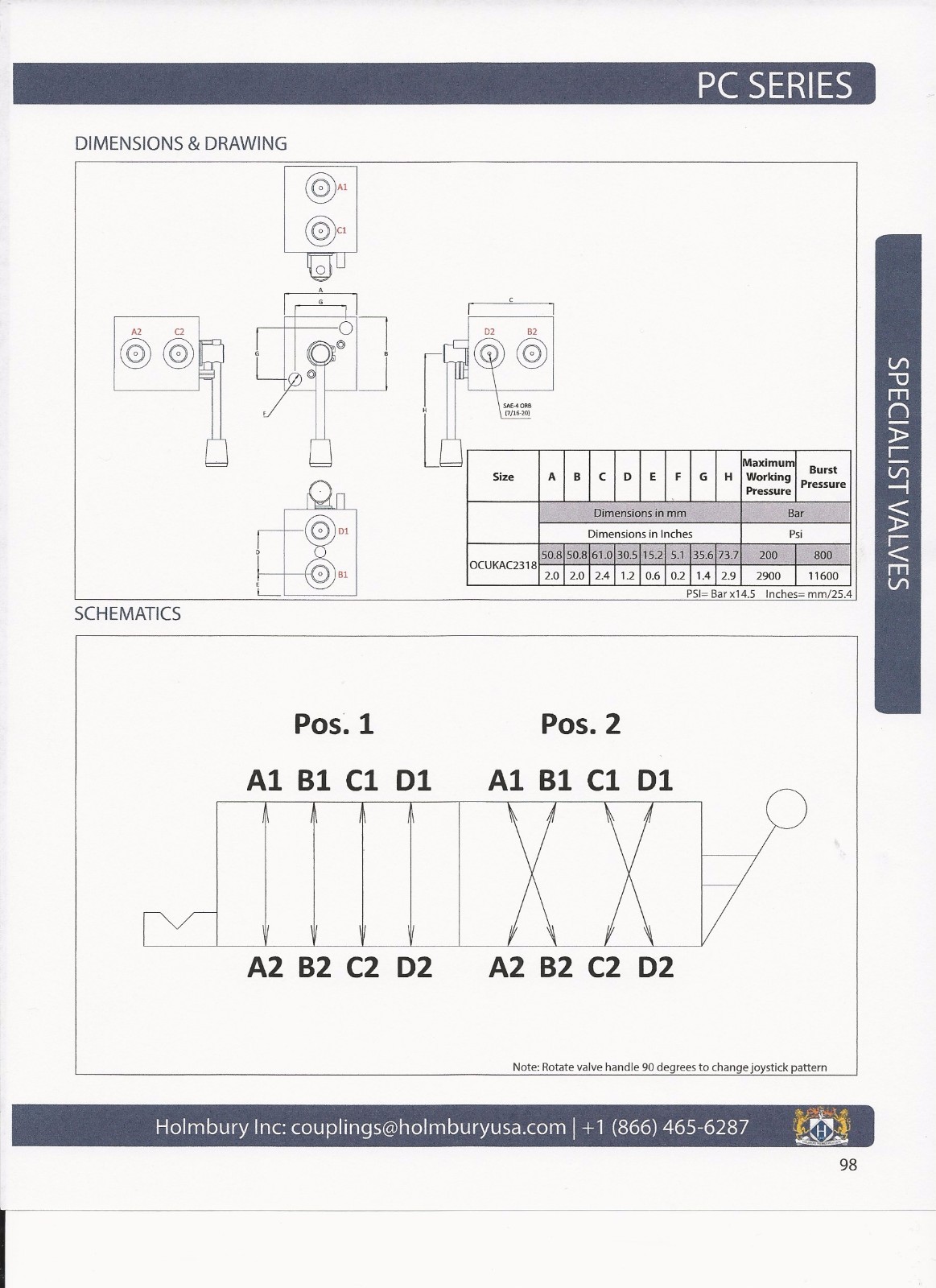 OCUKAC2318 HYDRAULIC PATTERN CHANGER SAE CONTROLS TO JOHN DEERE ...