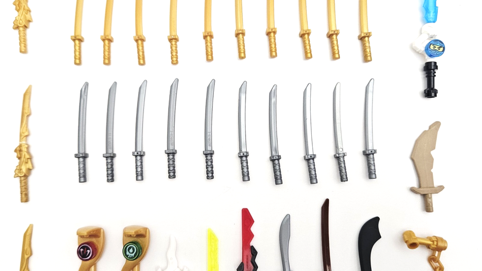 Lego Ninjago Weapons Lot Katana Sword Serpent Staff Scimitar Mixed ...