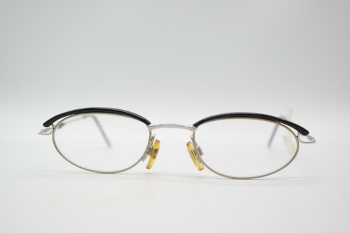 Vintage Italian Design 4105 Silver Gold Black Oval Glasses Frame NOS | eBay
