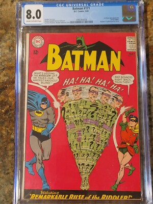1965 D.C. Comics Batman 171 CGC 8.0. 1st Silver Age Riddler | eBay