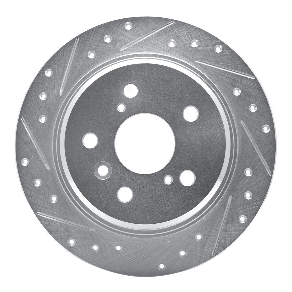 Disc Brake Rotor-Brake Rotor - Drilled And Slotted - Silver DFC fits ...
