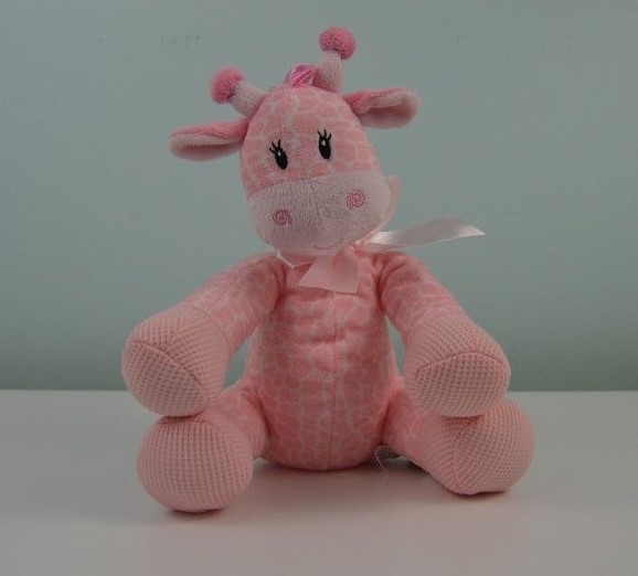 First & Main Jingles Pink Giraffe Plush Stuffed Animal Soft Baby Toy ...