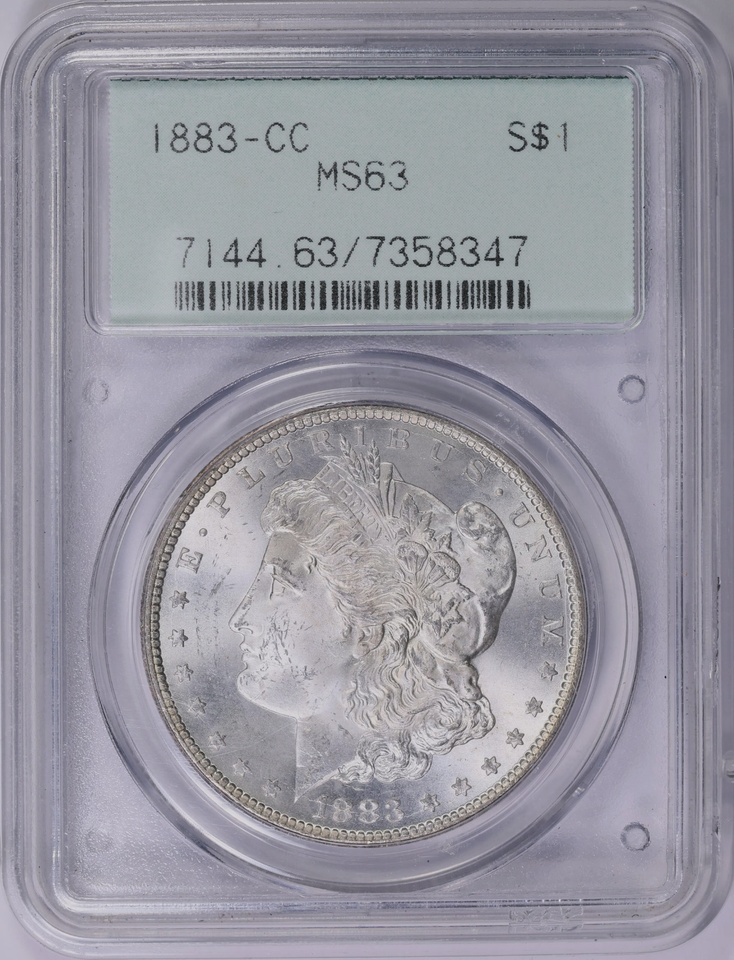 1883-CC Morgan Silver Dollar PCGS MS63 OGH PQ!!! | eBay