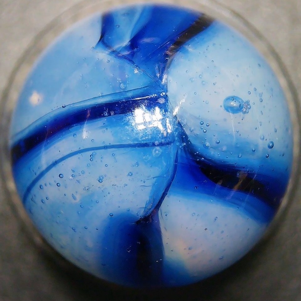 Vintage Peltier Glass NLR Inky Opal Marble .52" Mint Condition. | eBay