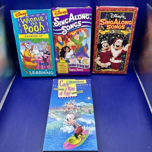 LOT OF 4 Vintage 90s Disney VHS - Sing Along Songs, Winnie the Pooh ...
