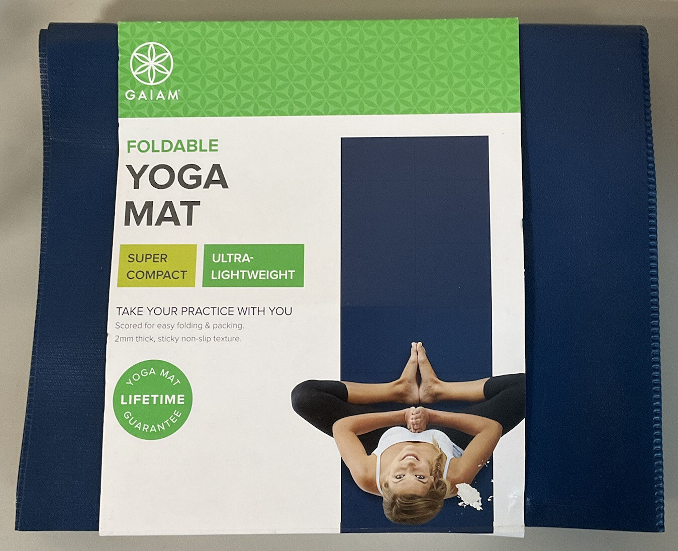 Gaiam Foldable Yoga Mat Blue | eBay