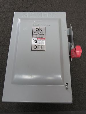 SIEMENS HF362 60A/600V/3P NEMA 1 FUSIBLE HEAVY DUTY SAFETY SWITCH | eBay