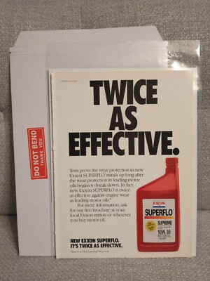 Exxon Superflo 10W-30 Oil Vintage Magazine Photo Advertisement Article ...