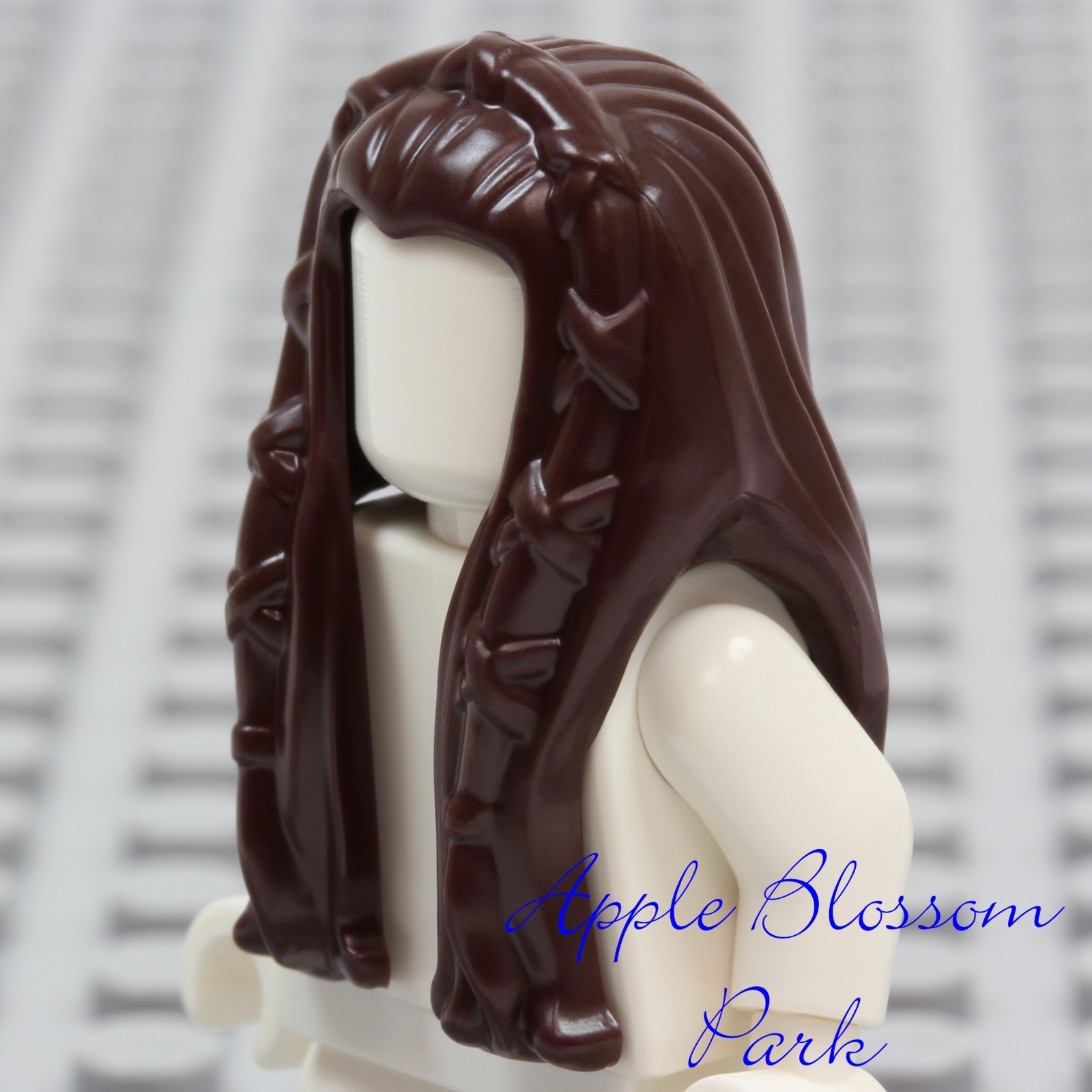 NEW Lego Girl Minifig Long Dark BROWN HAIR Braided Princess Female Elf ...