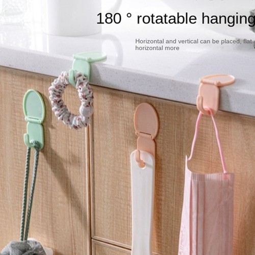 4Pcs Plastic Folding Wall Hook Punch-free Wall Mount Hook Home | eBay