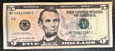 currency paper money us star notes $5 Bill With Enlarge size | eBay